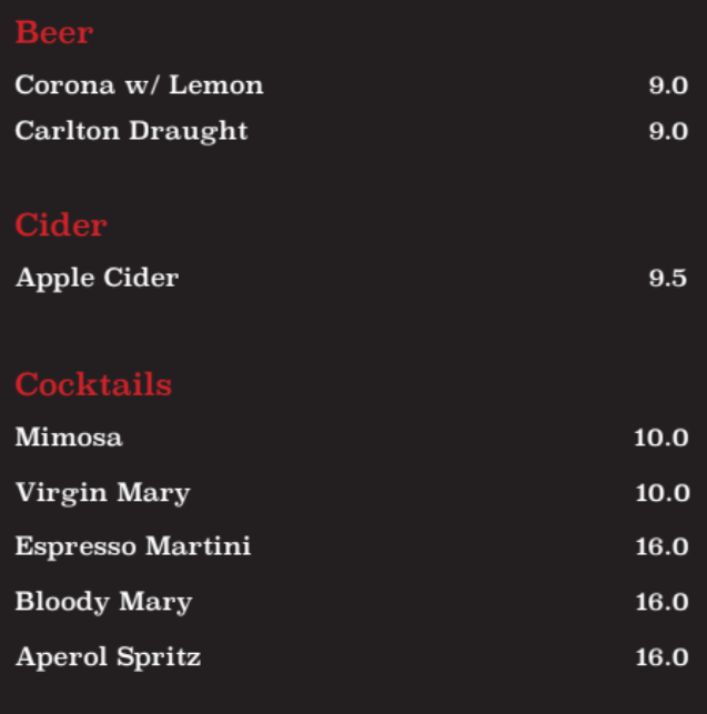 Menu – Dusty Fox Cafe